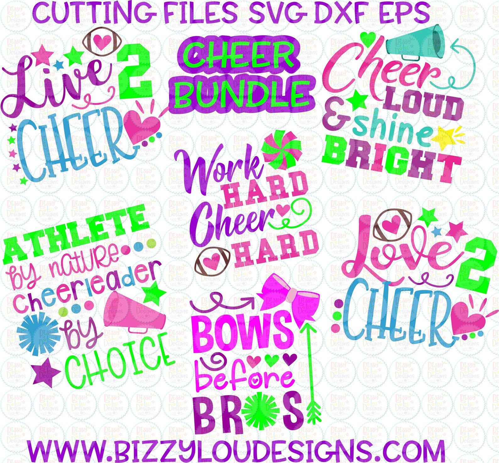 Cheer SVG DXF EPS Cheer Cut File Cheerleading Svg Cheer - Etsy