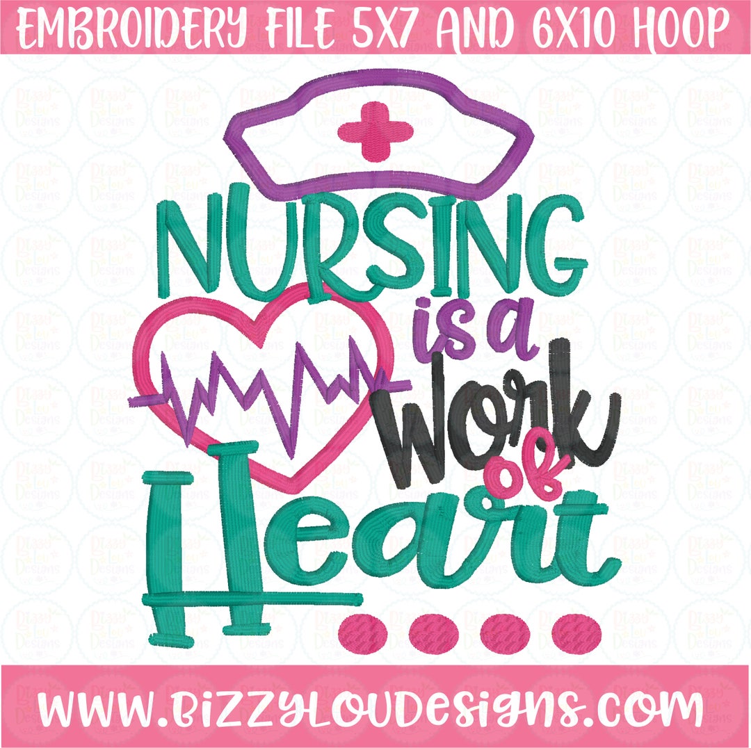 Nurse Embroidery Design Nurse Applique Nursing Embroidery Nurses ...