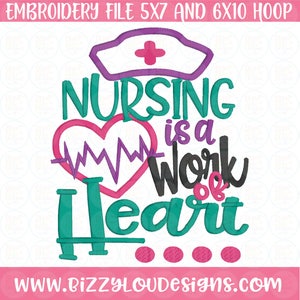 Nurse Embroidery Design Nurse Applique Nursing Embroidery Nurses ...