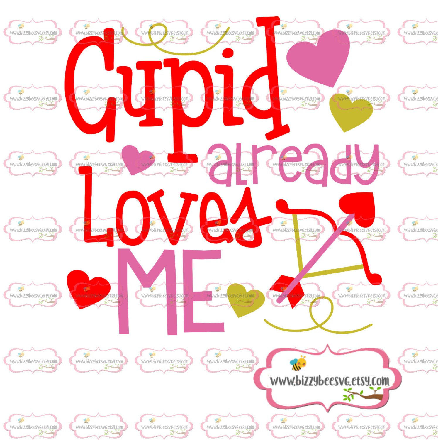 Valentines Day SVG DXF Eps Cut File Cupid Loves Me Svg | Etsy