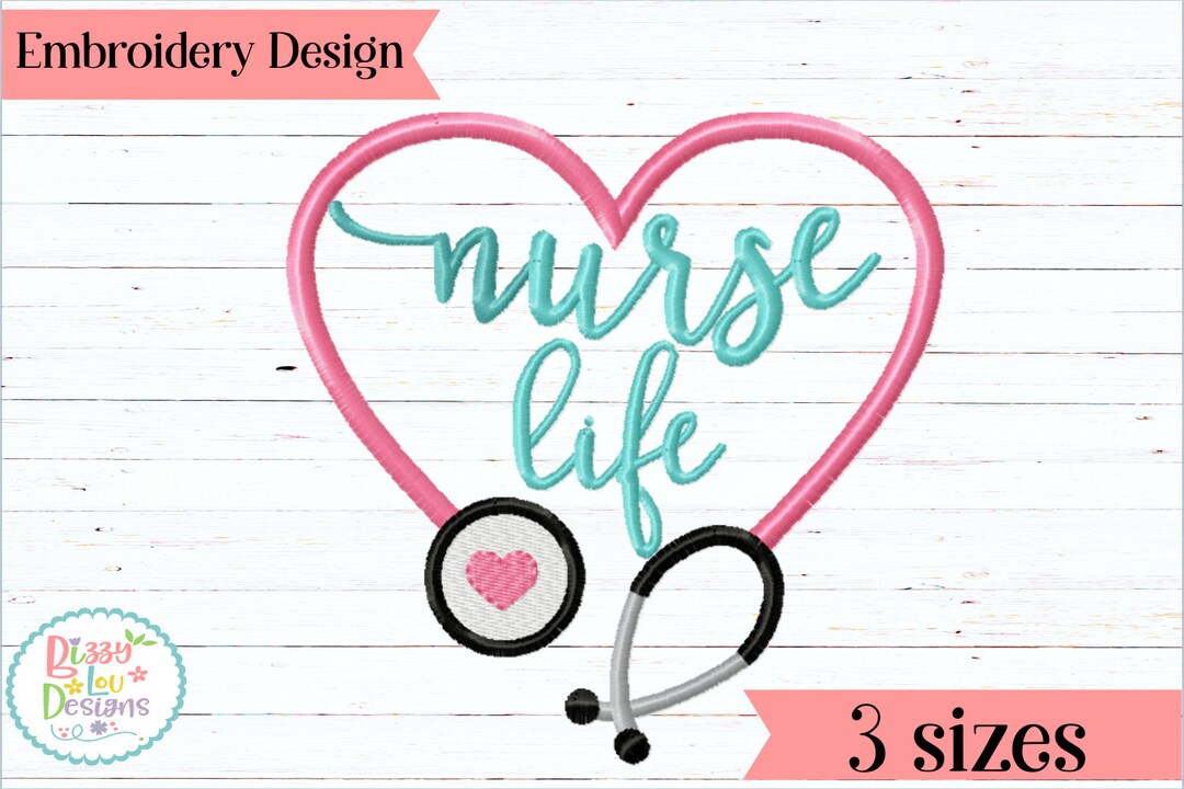 Nurse Life Embroidery Design Nurse Embroidery Nursing Embroidery Design ...