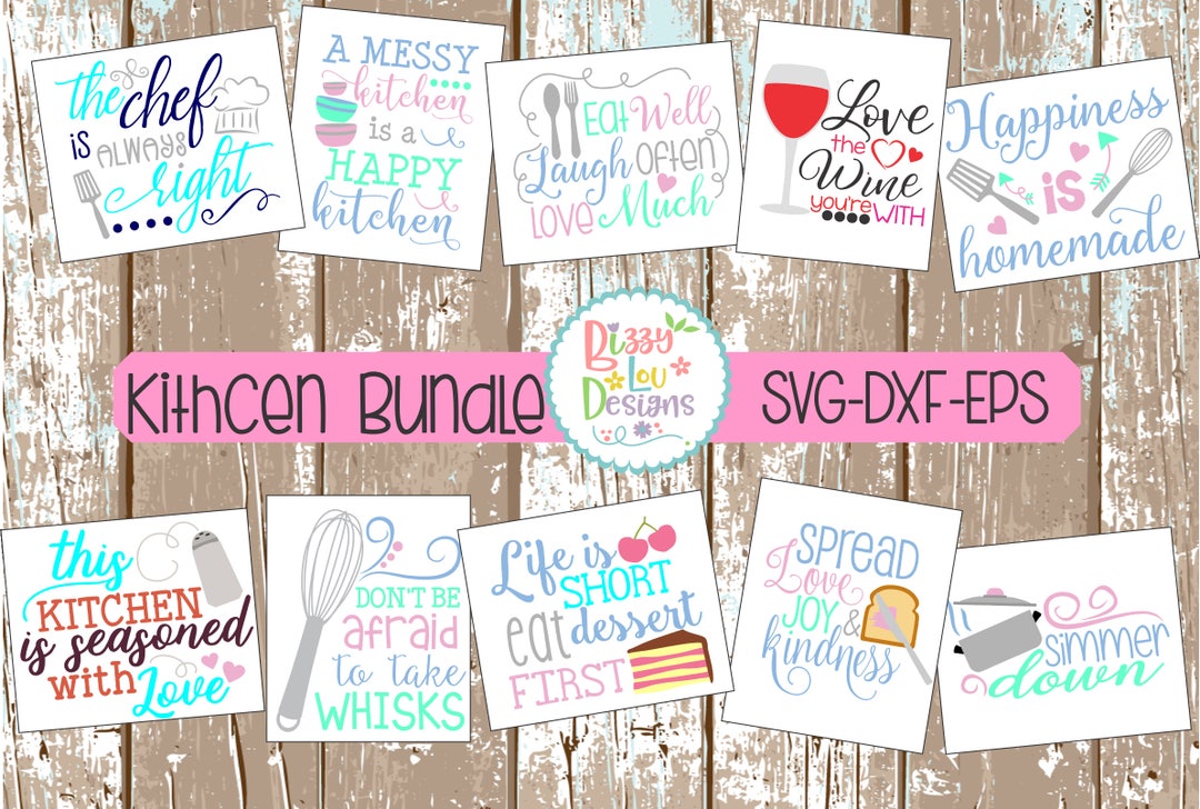 Kitchen SVG, DXF, EPS Cut File Home Svg Sign Svg Design Cooking Svg ...