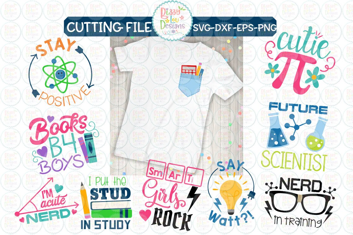 Nerd SVG DXF EPS Nerd Cut File Shool Svg Back to School Svg | Etsy
