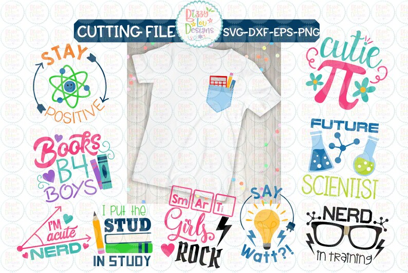 Nerd SVG DXF EPS Nerd Cut File Shool Svg Back to School Svg | Etsy