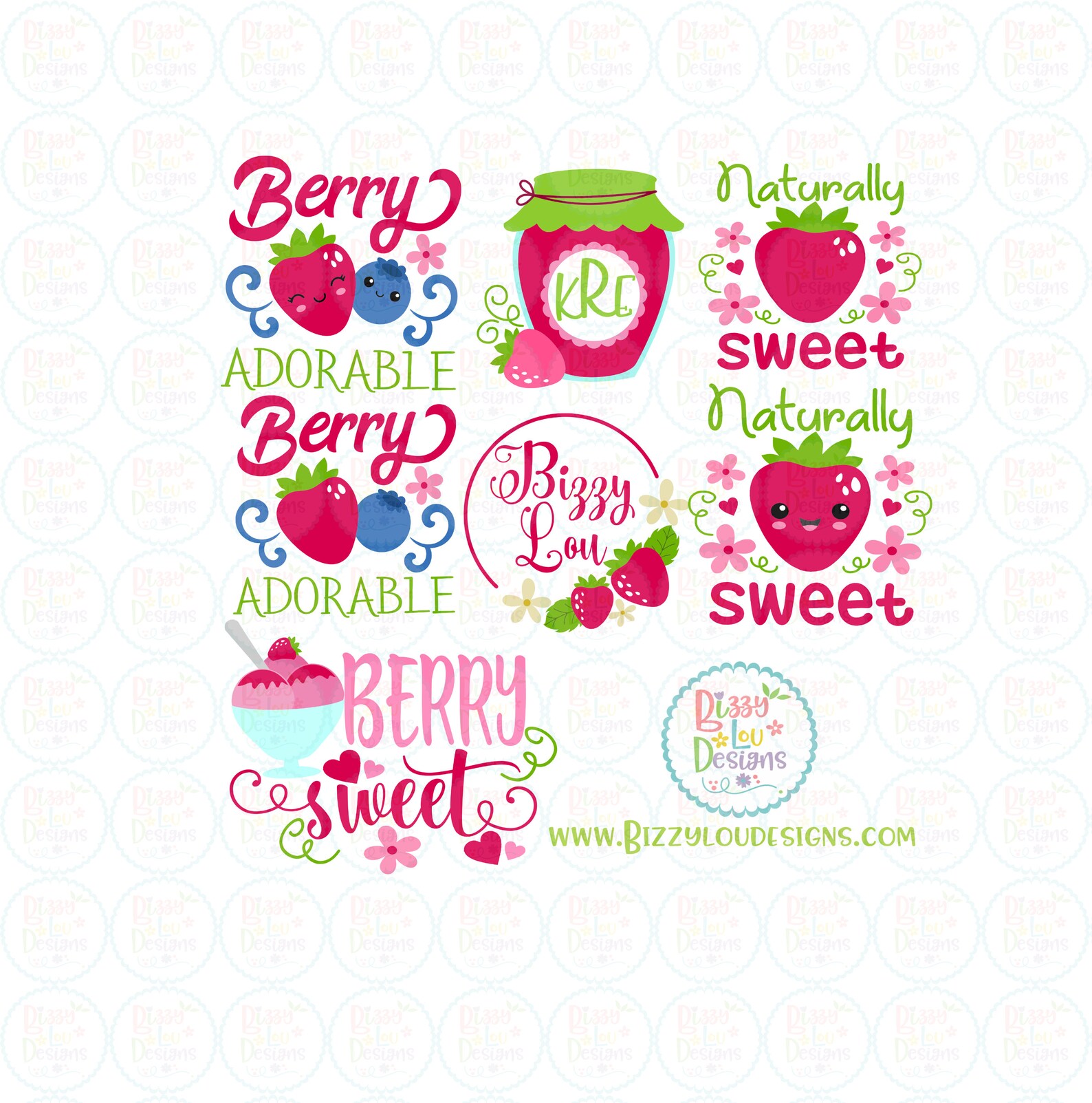 Berry Bundle SVG DXF EPS Berry Cut File Berry Adorable Svg - Etsy