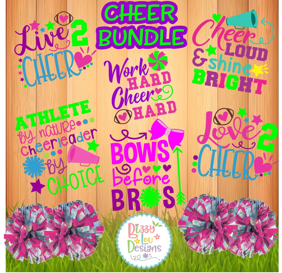 Cheer SVG DXF EPS Cheer Cut File Cheerleading Svg Cheer - Etsy