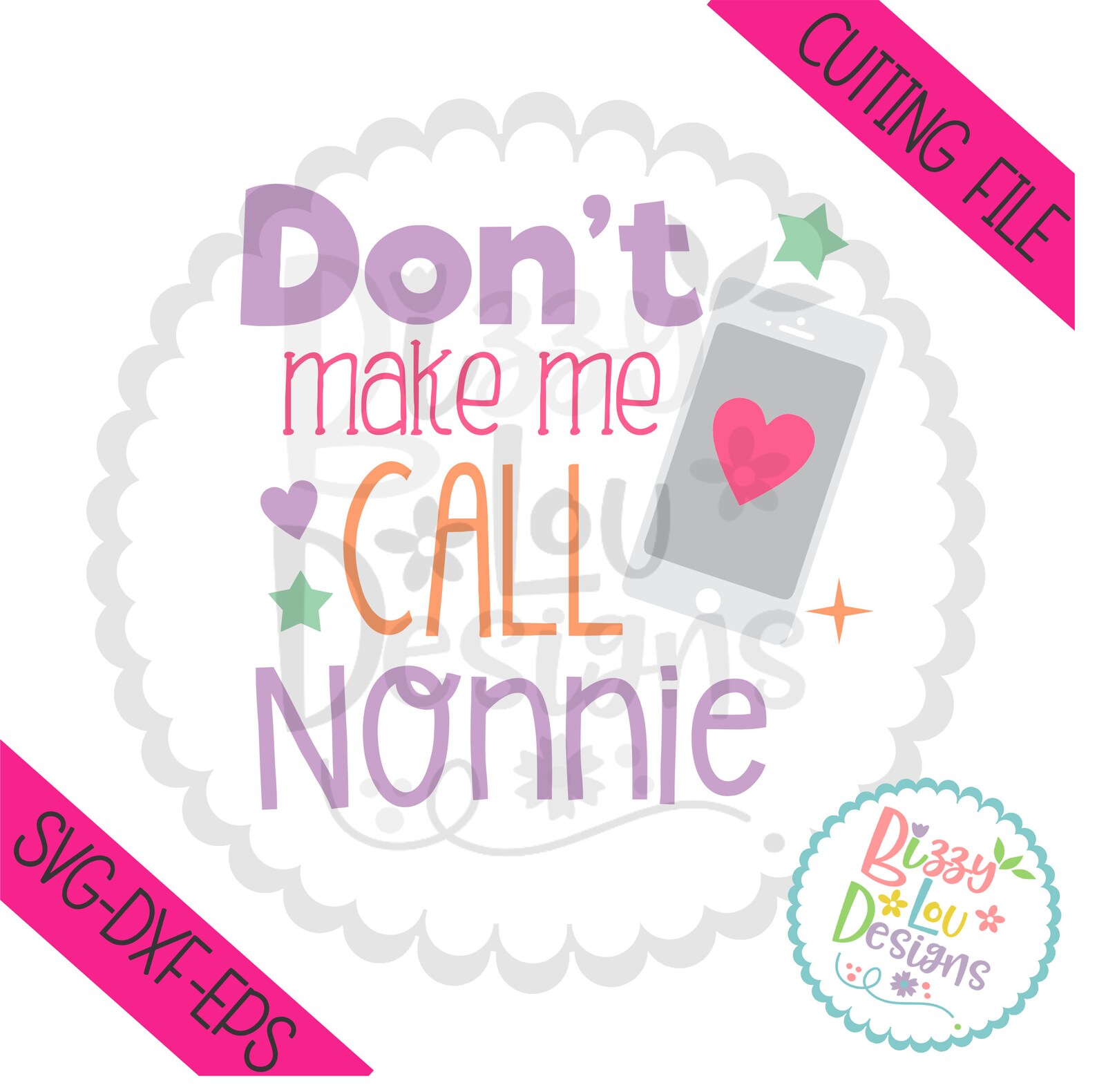 Nonnie SVG DXF EPS Grandma Cut File Nonnie Svg Baby Svg Cute - Etsy