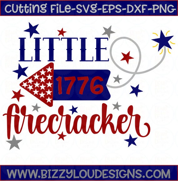 little firecracker SVG DXF EPS firecracker cut file patriotic | Etsy