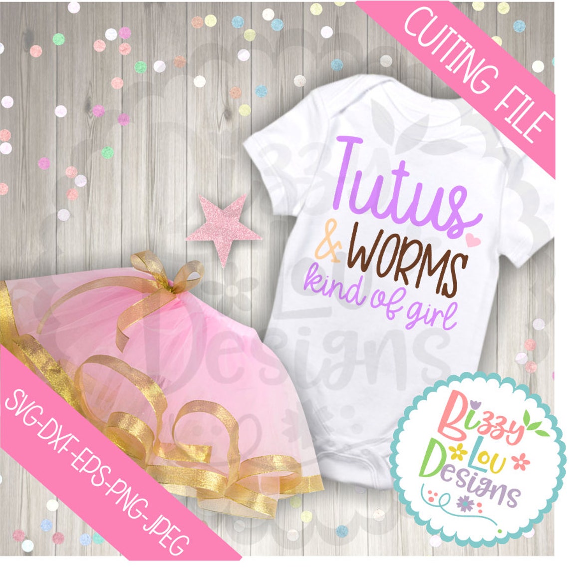 Tutu SVG DXF EPS Png Cut File Tutus and Worms Svg Girl - Etsy