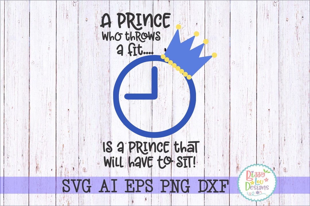 Time Out Chair Svg Prince SVG, DXF, EPS Cut File Silhouette Timeout ...