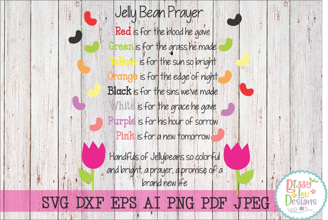 Jellybean Prayer SVG, DXF, EPS Easter Cut File Jelly Bean Svg Vinyl Svg ...