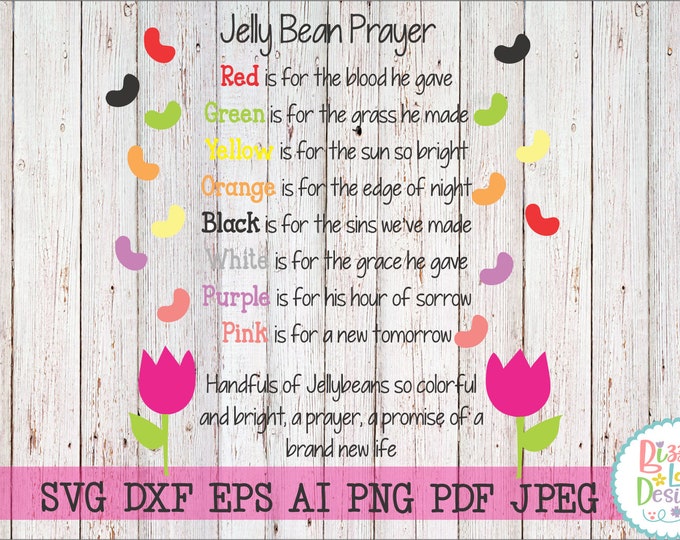 Jellybean Prayer SVG, DXF, EPS Easter Cut File Jelly Bean Svg Vinyl Svg ...