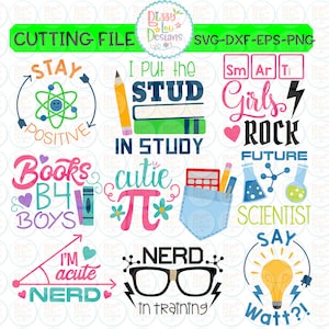 Nerd SVG, DXF, EPS Nerd Cut File Shool Svg Back to School Svg Back to ...