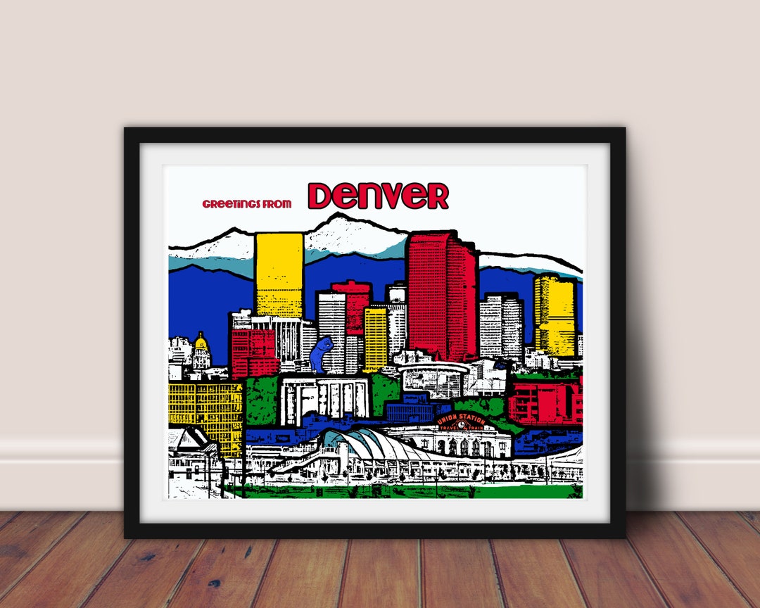 Denver Colorado Pop Art Print // Denver Art // Colorado Art - Etsy
