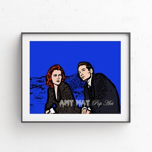 X-files Fan Art Poster // Pop Art Portrait // Scully and Mulder Art ...