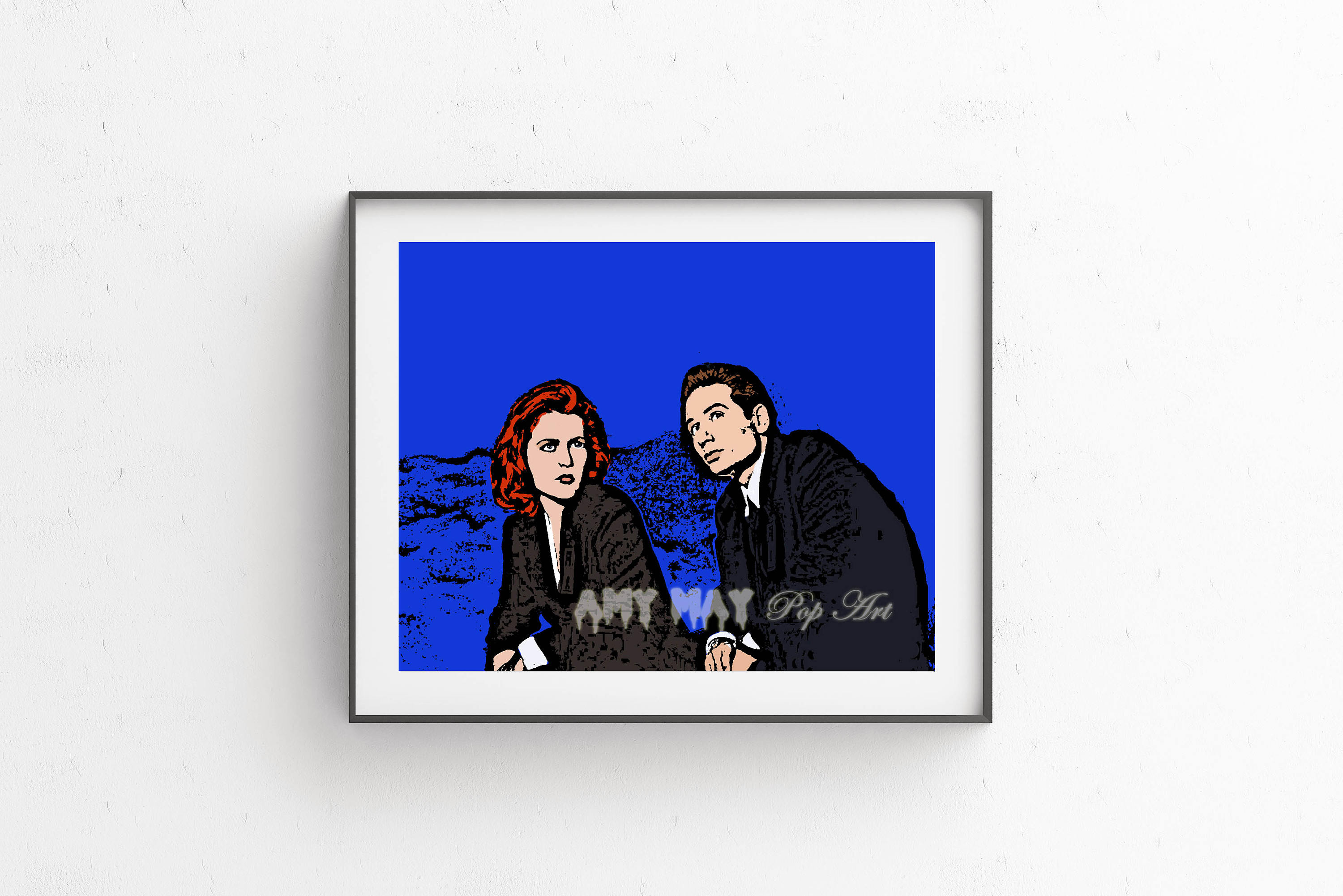 X-files Fan Art Poster // Pop Art Portrait // Scully and Mulder Art ...