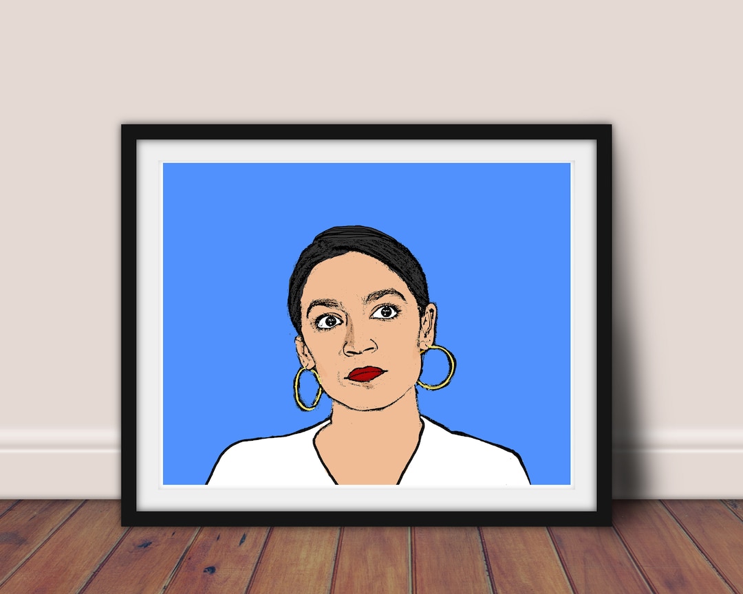 Alexandria Ocasio-cortez Portrait // AOC Pop Art Print // - Etsy