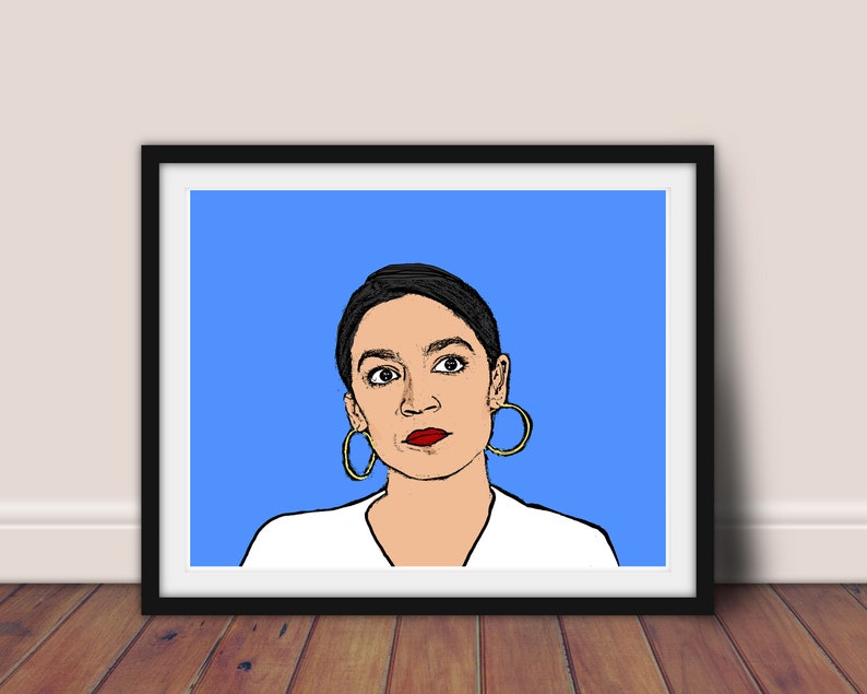 Alexandria Ocasio-cortez Portrait // AOC Pop Art Print // - Etsy