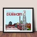 Durham Pop Art // 8 X 10 Print // Durham North Carolina - Etsy