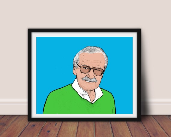 Stan Lee Pop Art // Stan Lee 8x10 Print | Etsy