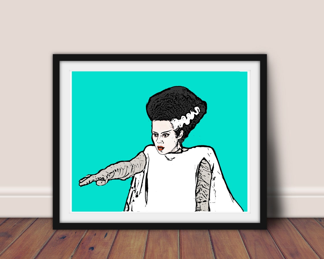 Bride of Frankenstein Universal Monsters Horror Art // Bride - Etsy