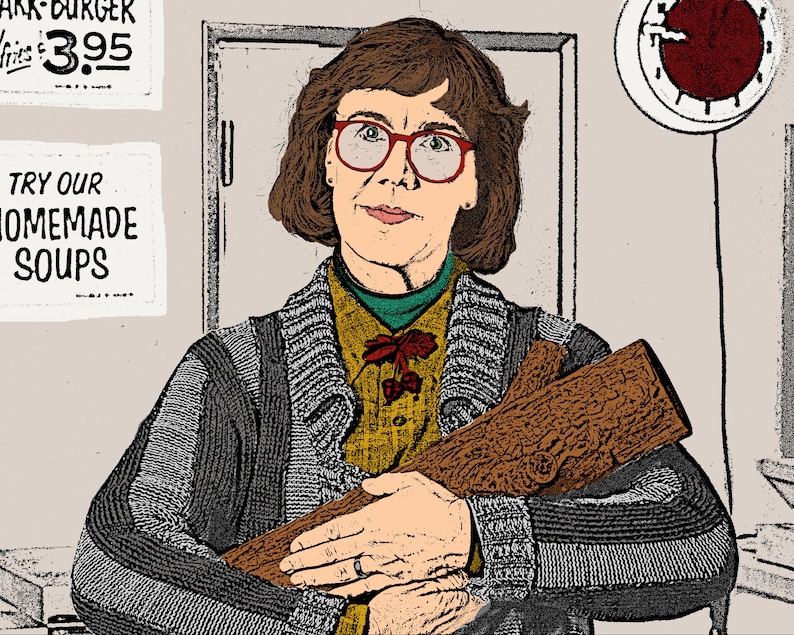 Twin Peaks Pop Art Portrait // Log Lady Fan Art // 8x10 Print | Etsy
