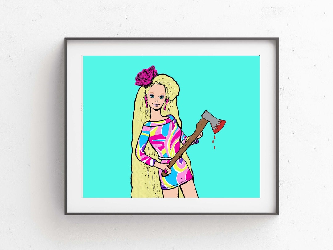 Barbie Horror Pop Art Print // Barbie Doll Horror 8x10 Print // Barbie ...