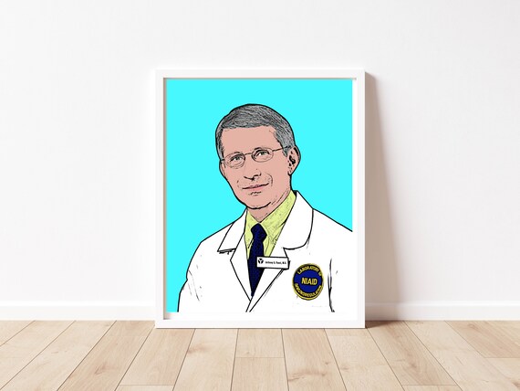 Fauci Pop Art Portrait // Dr. Anthony Fauci Art - Etsy