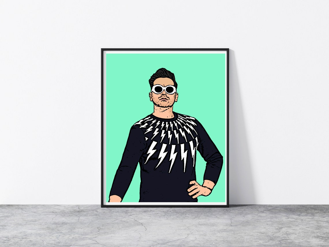 Schitt's Creek David Rose Art // David Rose Schitt's | Etsy