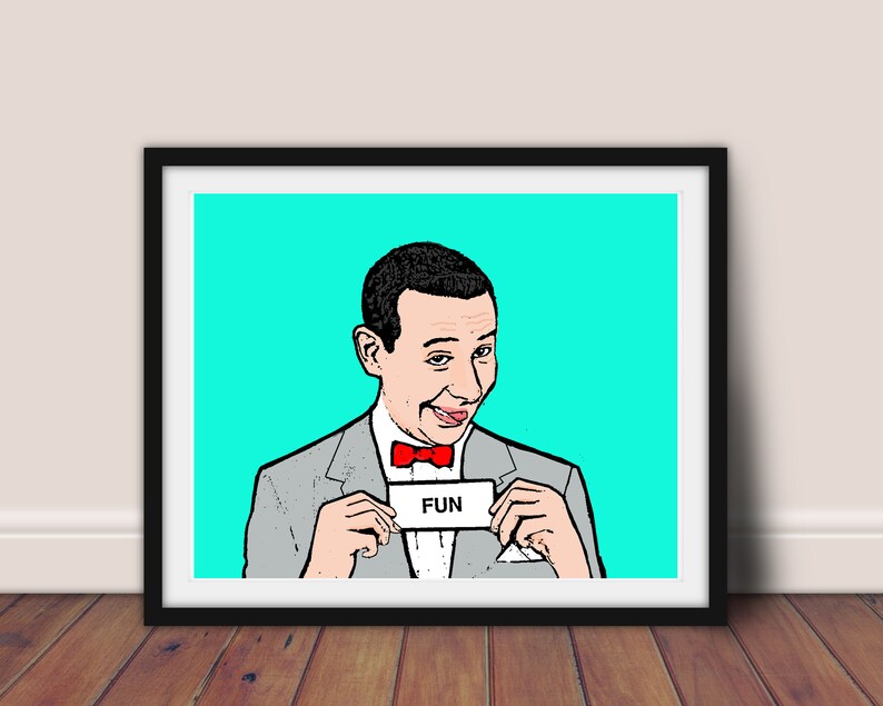 Pee Wee Herman Pop Art // Pee Wee Art // Pee-wee 8x10 Print - Etsy