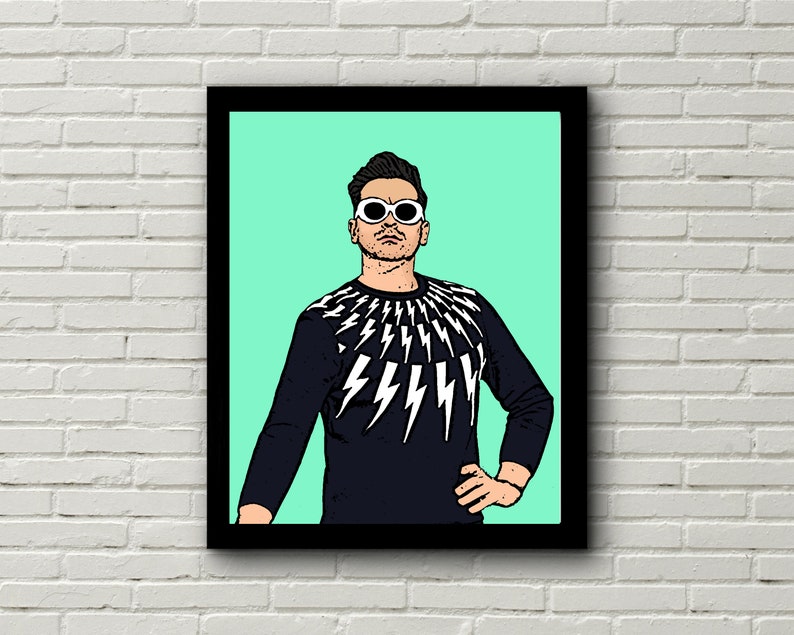 Schitt's Creek David Rose Art // David Rose Schitt's - Etsy
