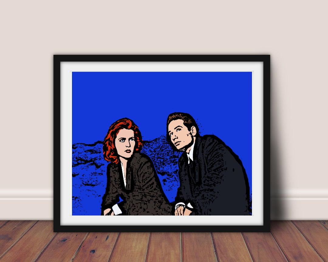 X-files Fan Art Poster // Pop Art Portrait // Scully and Mulder Art ...