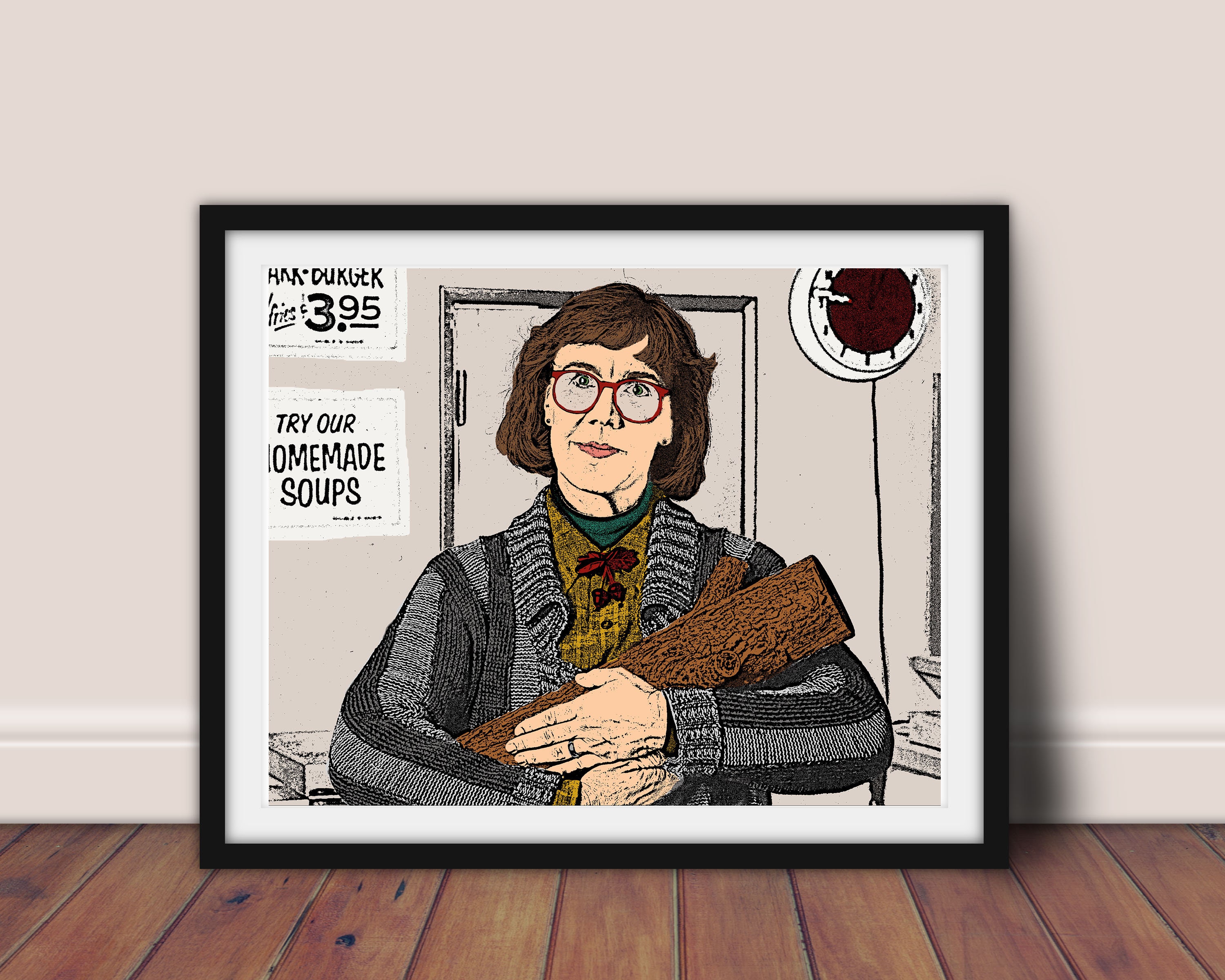 Twin Peaks Pop Art Portrait // Log Lady Fan Art // 8x10 Print | Etsy
