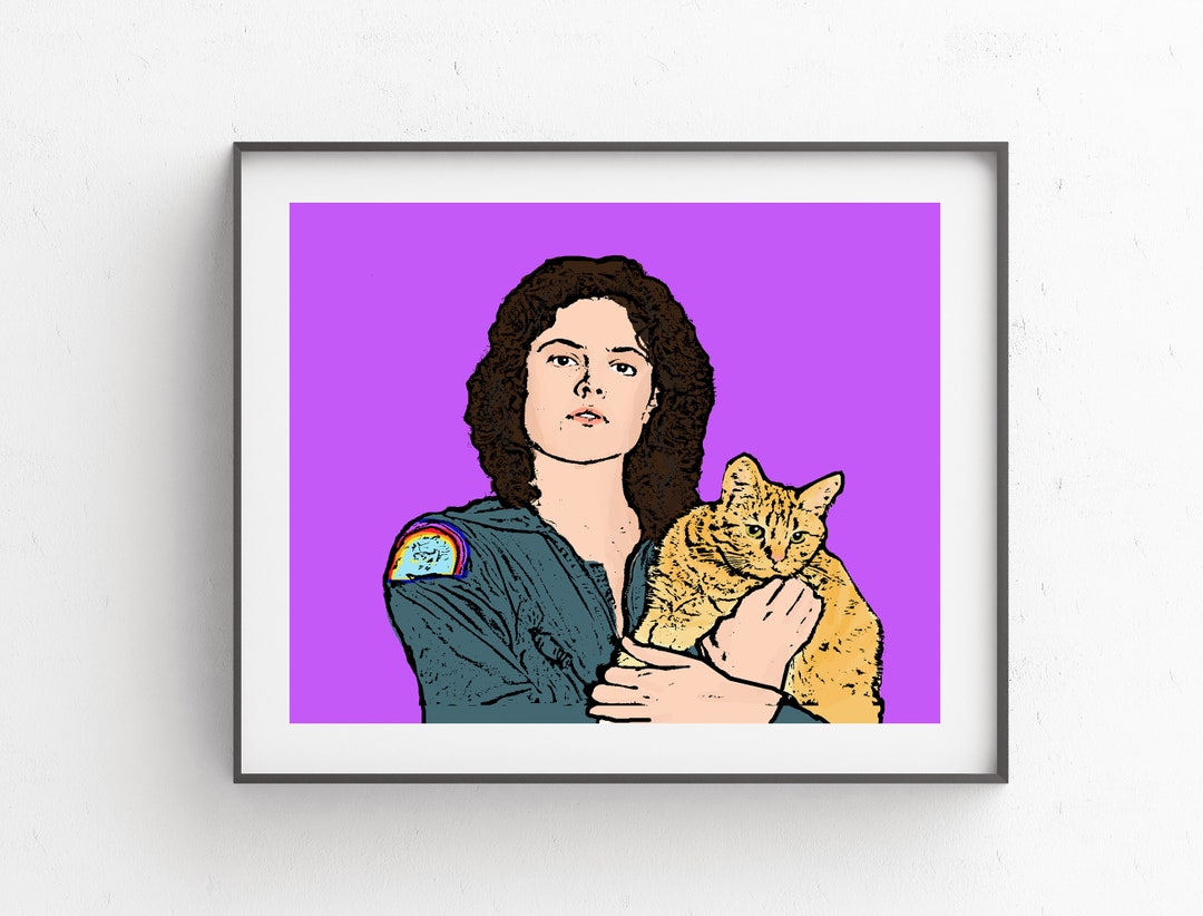 Alien Ripley and Jonesy Horror Art // Alien Horror Art // Alien Horror ...