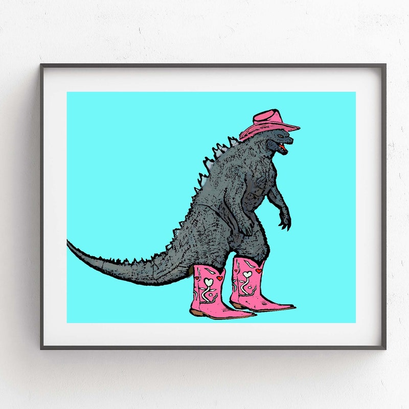 Godzilla Art - Etsy