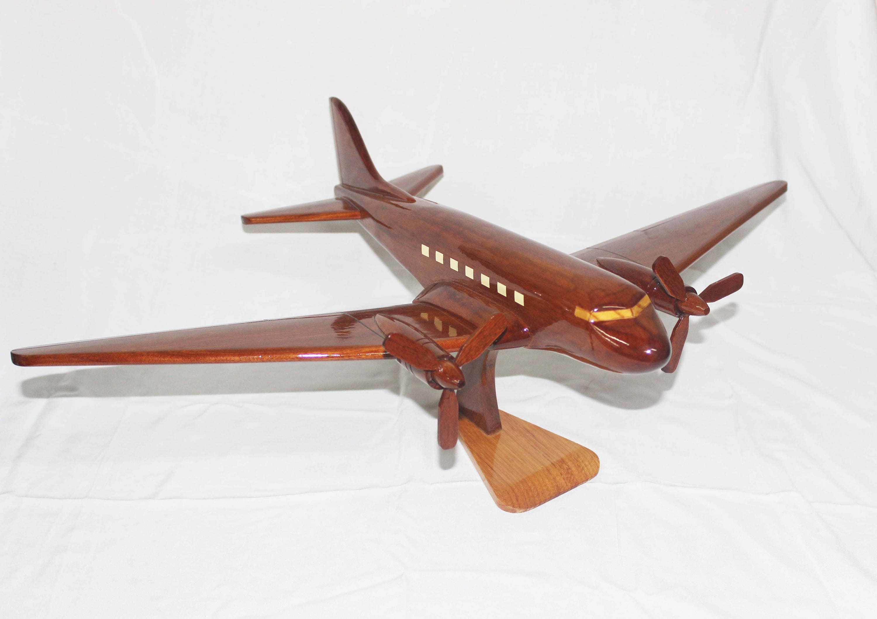 Douglas DC-3 Wooden aircraft handmade 16 x 24 x | Etsy