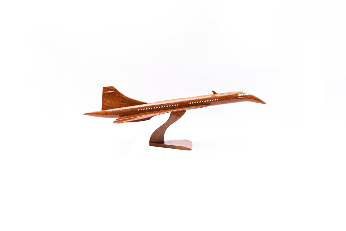 Wooden CONCORDE Airplane Model 18x12x6 - Etsy