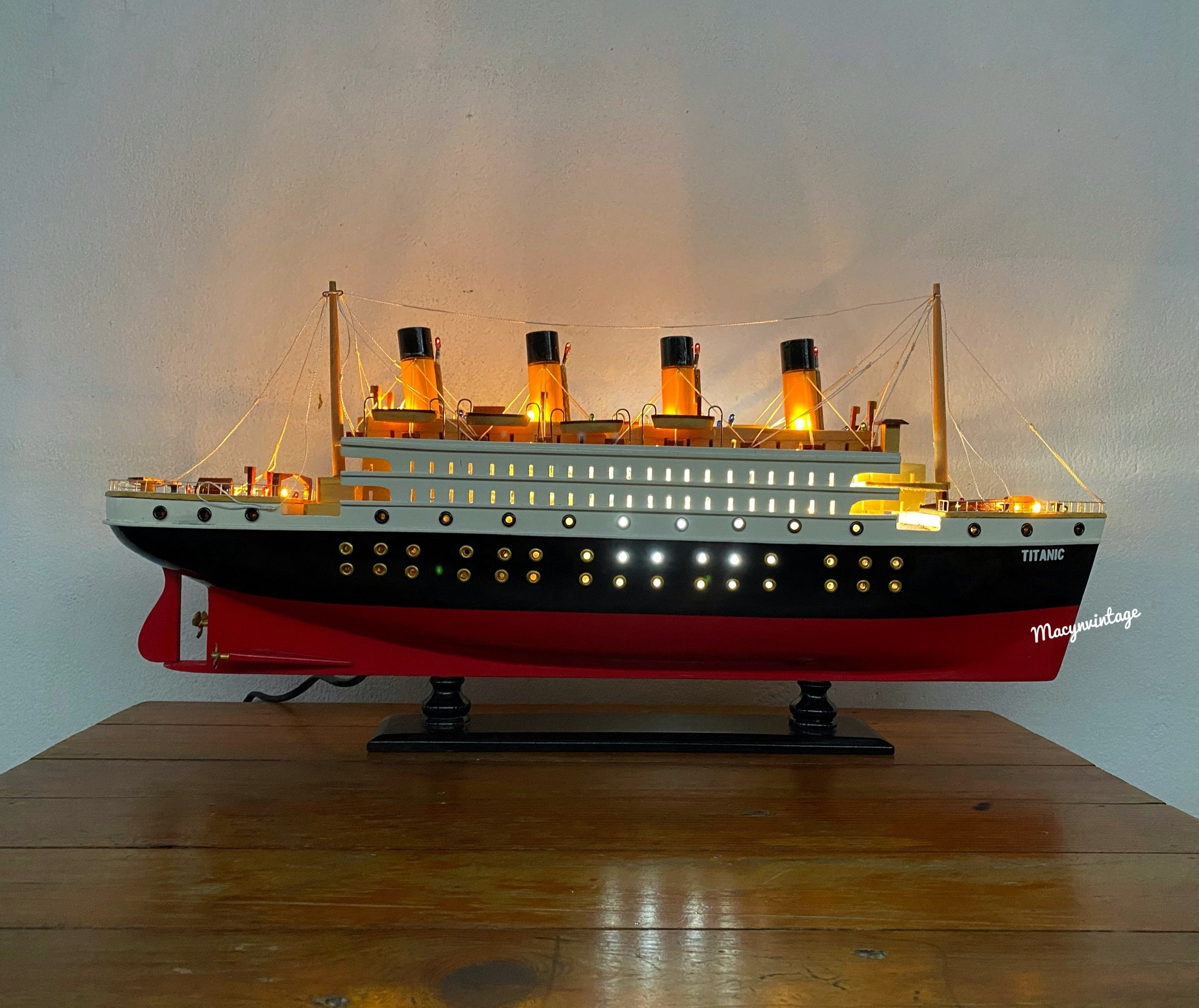 RMS Titanic Model Ship Wooden Model Ship Size 24 - Etsy