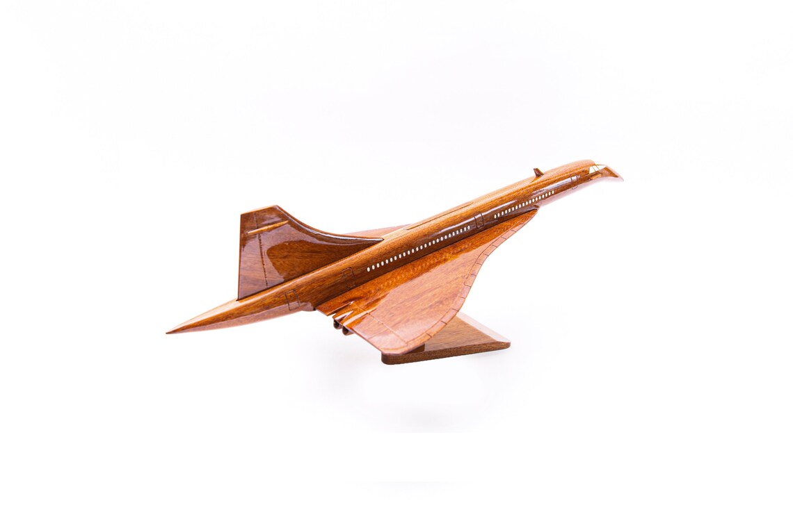 Wooden CONCORDE Airplane Model 18x12x6 - Etsy