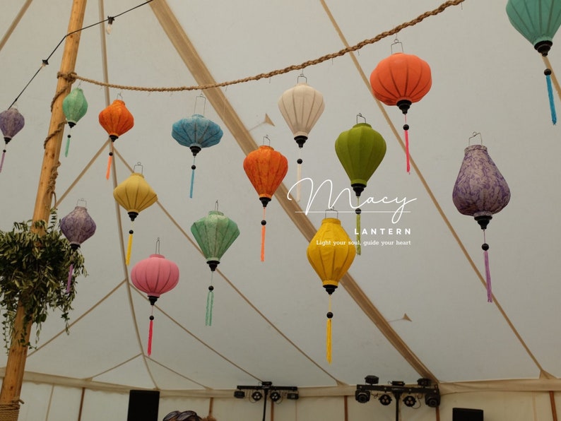 50pcs Hoi an Silk Lanterns (size 40cm): Pastel Wedding & Party Decor - Etsy