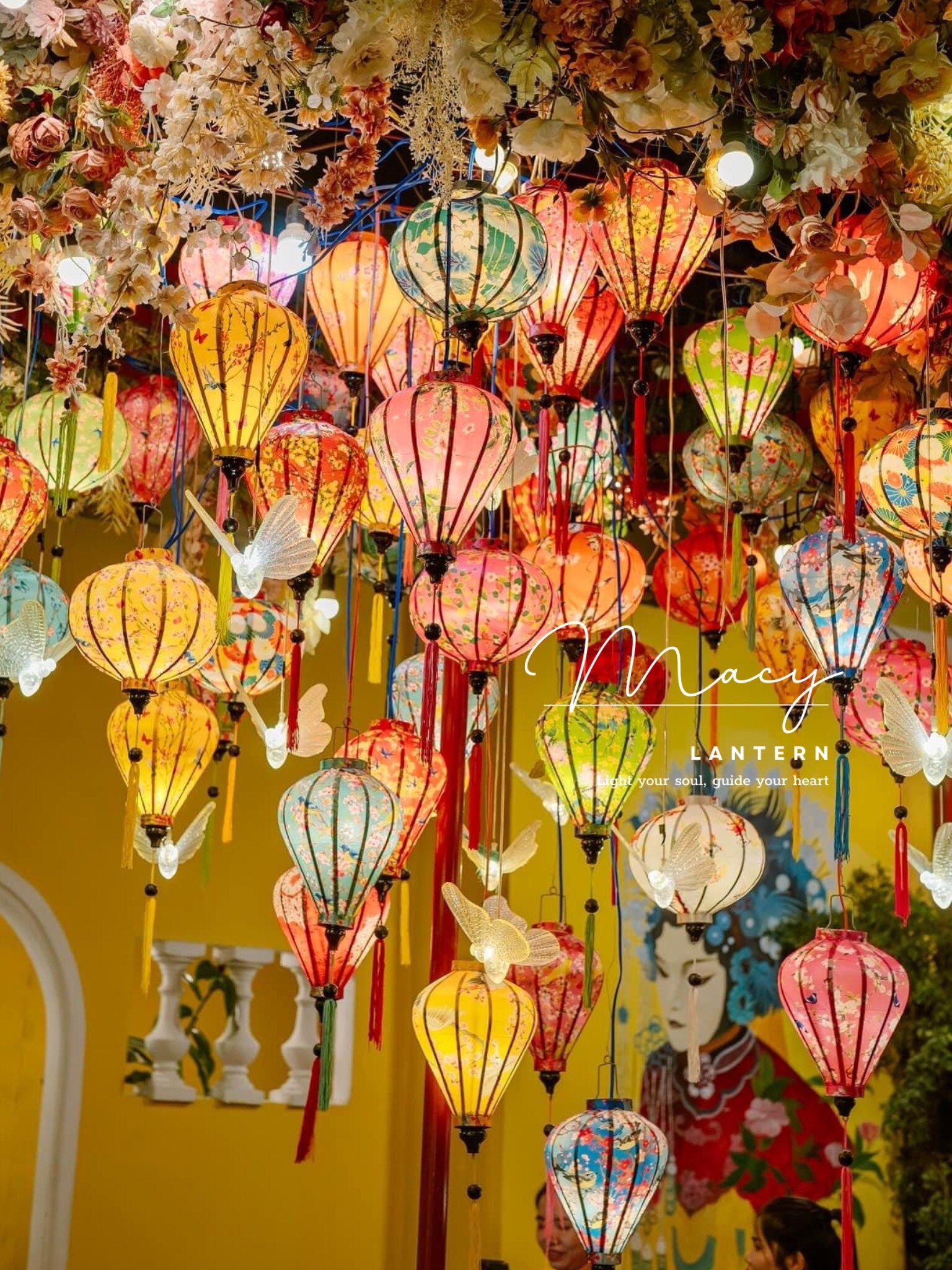 Set of 70 Colorful Fabric Lanterns: Wedding & Garden Decor (22cm) - Etsy
