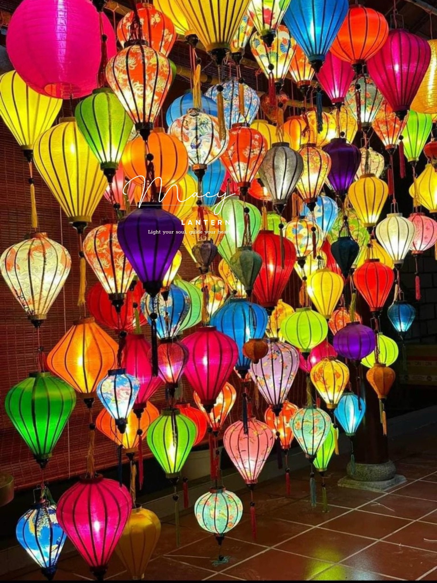 Set of 70 Colorful Fabric Lanterns: Wedding & Garden Decor (22cm) - Etsy