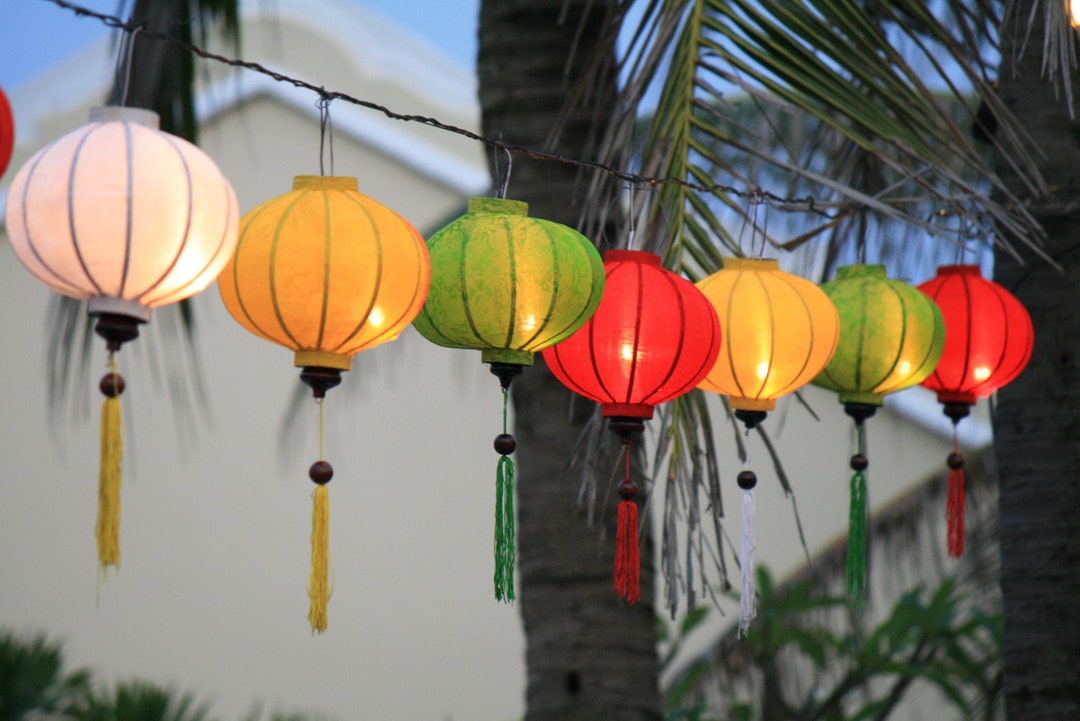 Set 8 Bamboo Lantern 10cm - Mix Color - Custom Made - Lantern for ...