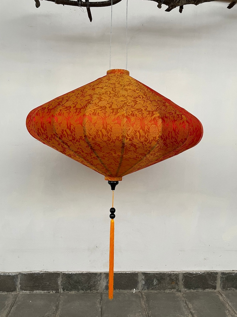 1 Bamboo Silk Lantern: Custom Handmade Ceiling Lamp (size 100cm) - Etsy