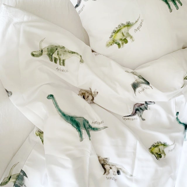 Kids Duvet Cover, Dinosaurs Bedding Set, Cotton Quilt Cover With ...