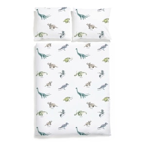 Kids Duvet Cover, Dinosaurs Bedding Set, Cotton Quilt Cover With ...