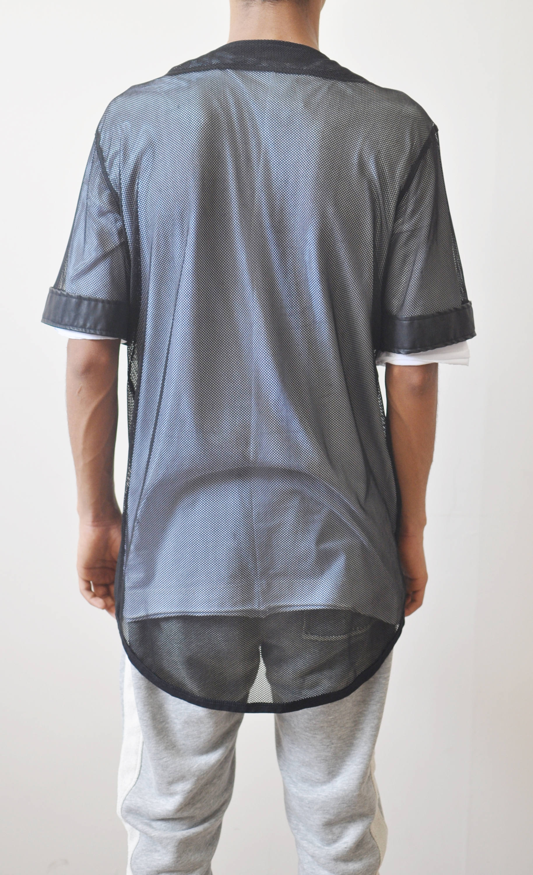 Black Mesh Full Button Custom Baseball Jerseys With Faux - Etsy