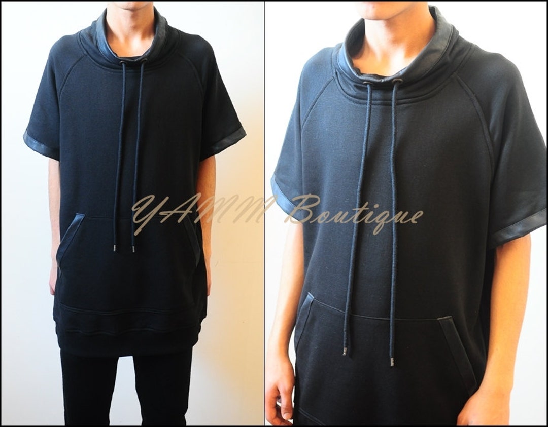 Men's Essential Short Sleeve Turtle Neck With Leather - Etsy