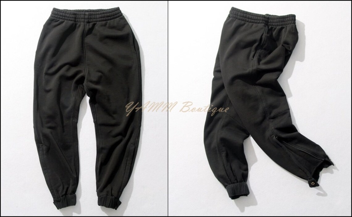 Men's Slim Fitted Bottom Zip Closure Sweatpant Jogger | Etsy