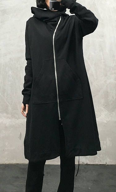 Women Asymmetric Long Hoodie Overlong Oversized Irregular - Etsy